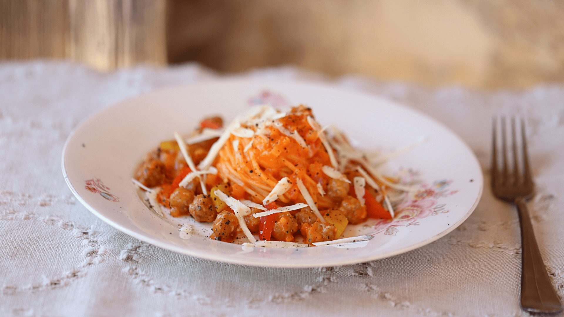 Ricetta Fili di chitarra con le pallottine – Sapori di Marca